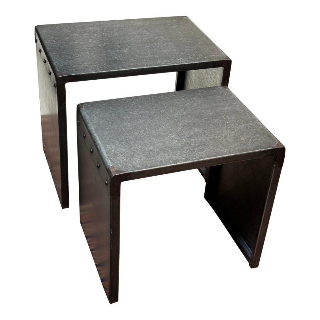 Restoration Hardware Industrial Rivet Nesting Tables - Design Plus Gallery