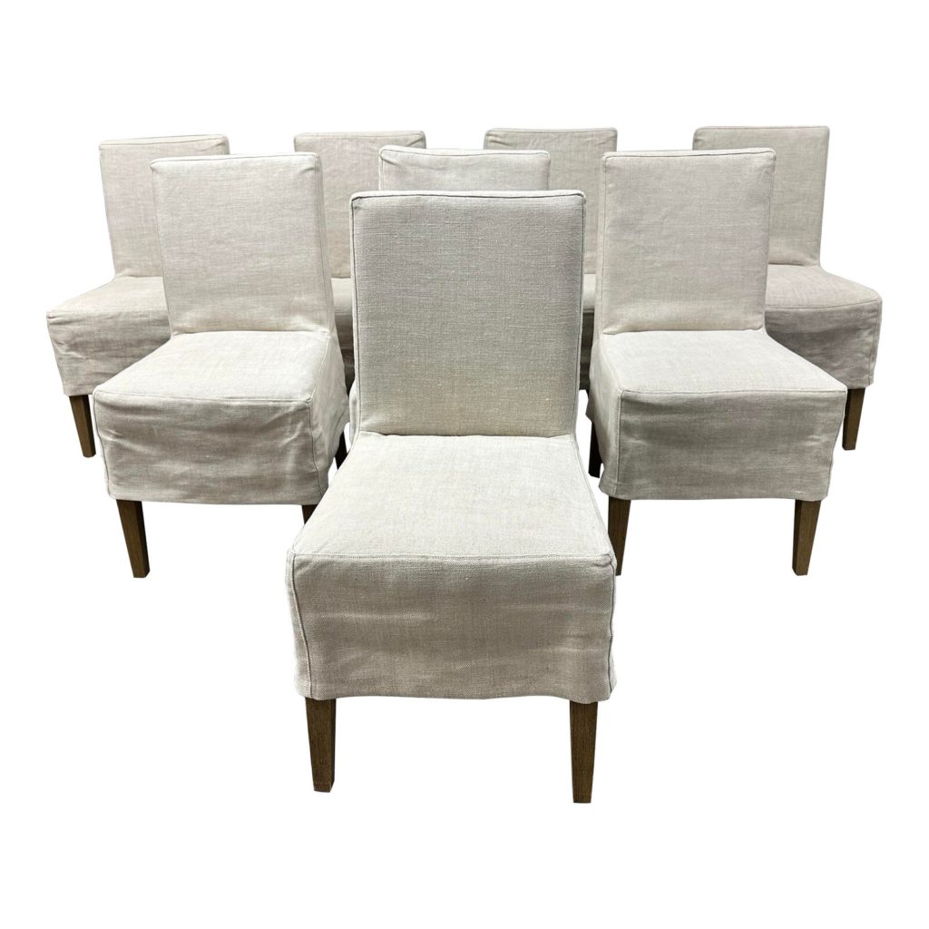 Restoration Hardware Parsons Slipcovered Dining Side Chairs, Set of ...