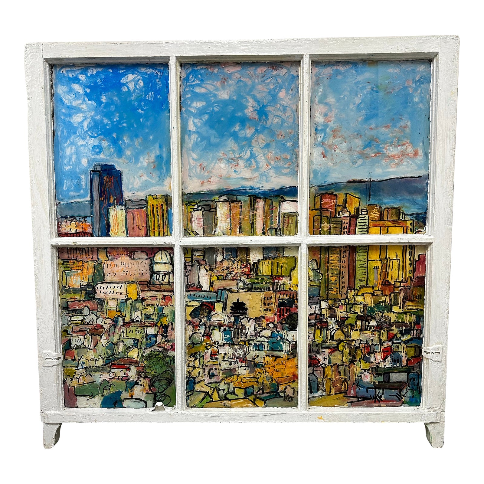 Circa 2012 Chris Duke Painting Skyline II. Original Price: $4,100 ...