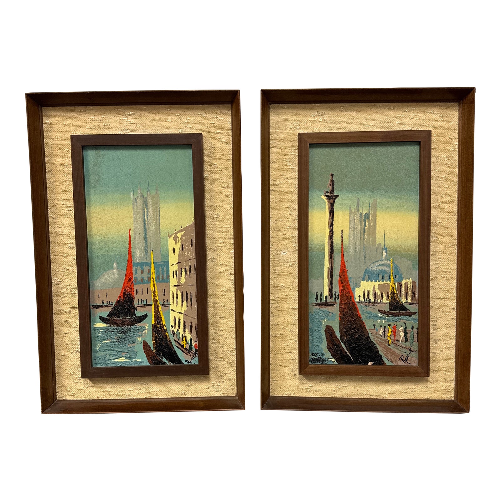 Mid-Century Jacques Henri Guyot Framed Painting | Design Plus Gallery