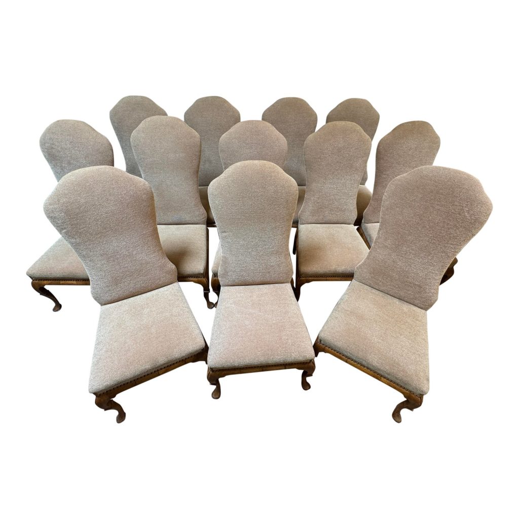 Paul Wiseman Custom Upholstered Dining Chairs, a Set of 14. Original ...