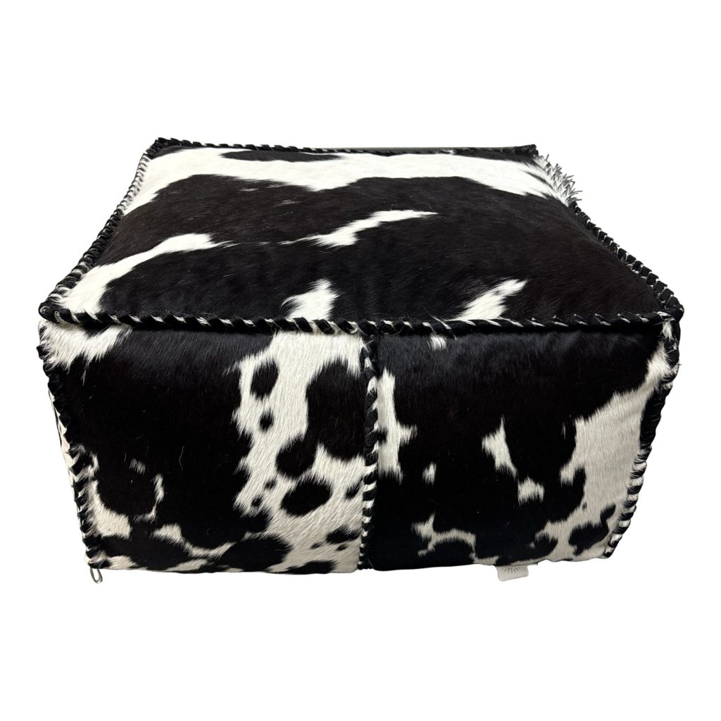 Parker Gwen Surya Cowhide Ottoman Pouf. Original Price: $765 - Design ...