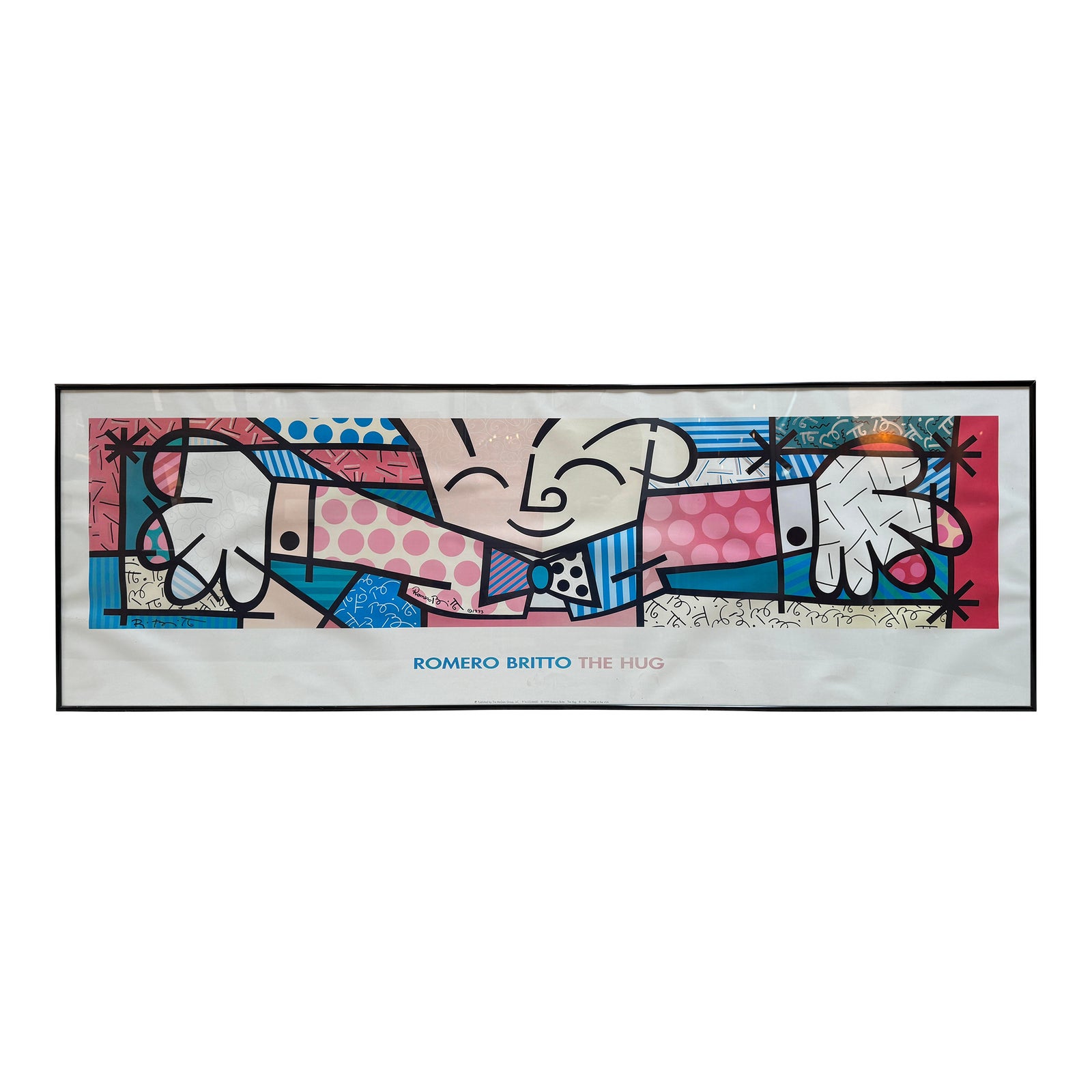 romero-britto-the-hug-framed-reproduction-print-6921 - Design Plus Gallery