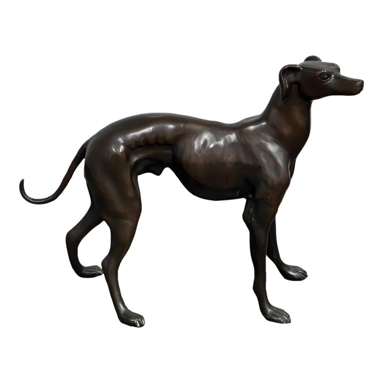 Vintage Bronze Italian Greyhound/Whippet Statue | Design Plus Gallery