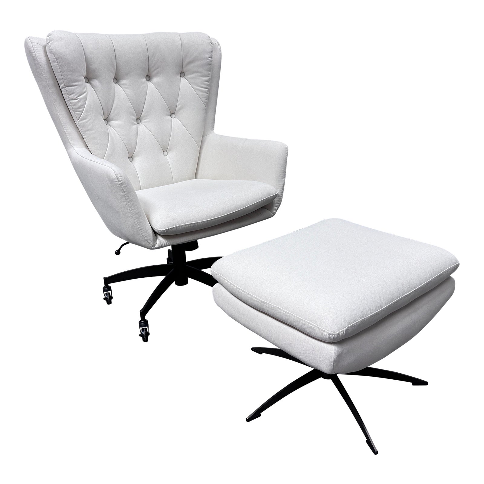 Pottery Barn Wells Upholstered Chair + Ottoman. Original Price: $1,350 ...