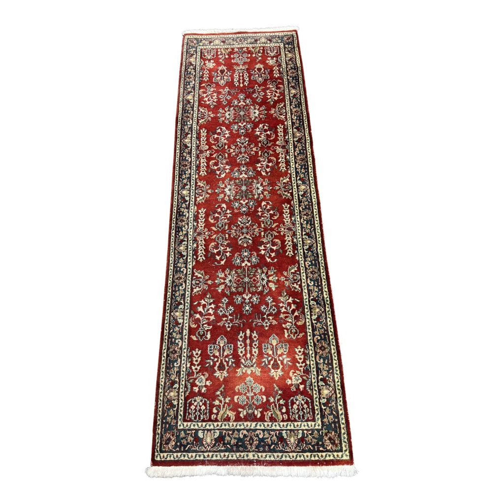 Mid 20th Century Hamaden Hand Knotted Wool Runner – 3′4″ × 13′5 ...