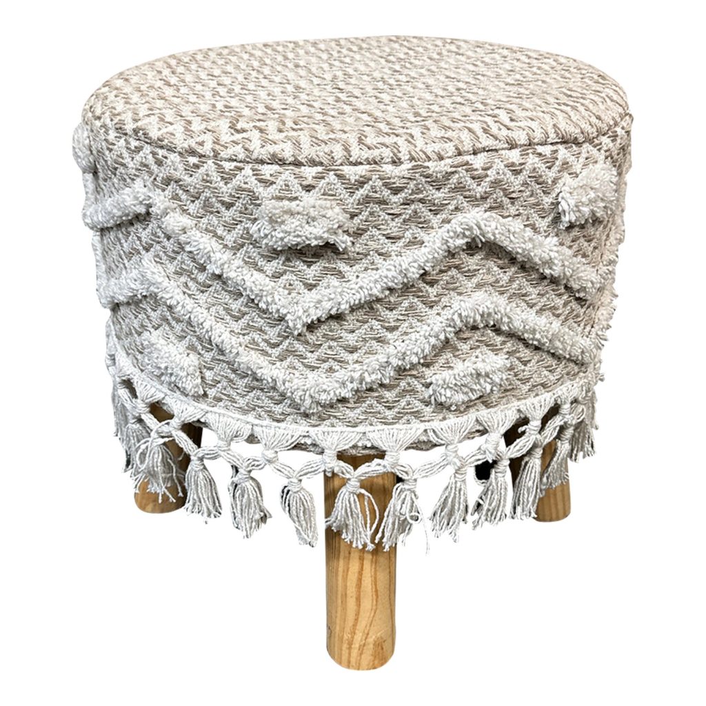 Boho Chic Fringe Ottoman - Design Plus Gallery