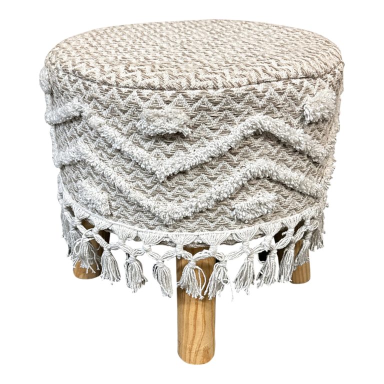 Boho Chic Fringe Ottoman | Design Plus Gallery