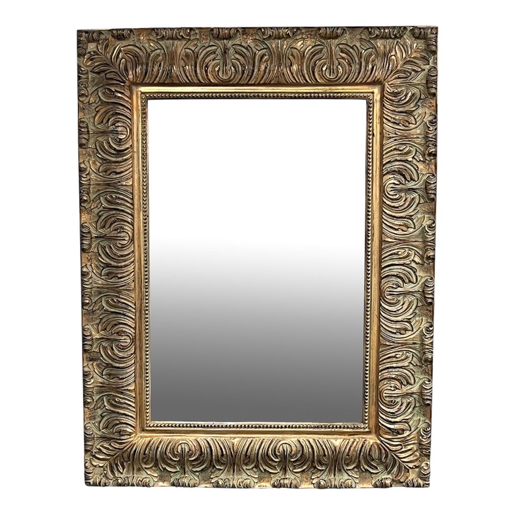 Vintage Beveled Edge Neoclassical Wall Mirror - Design Plus Gallery