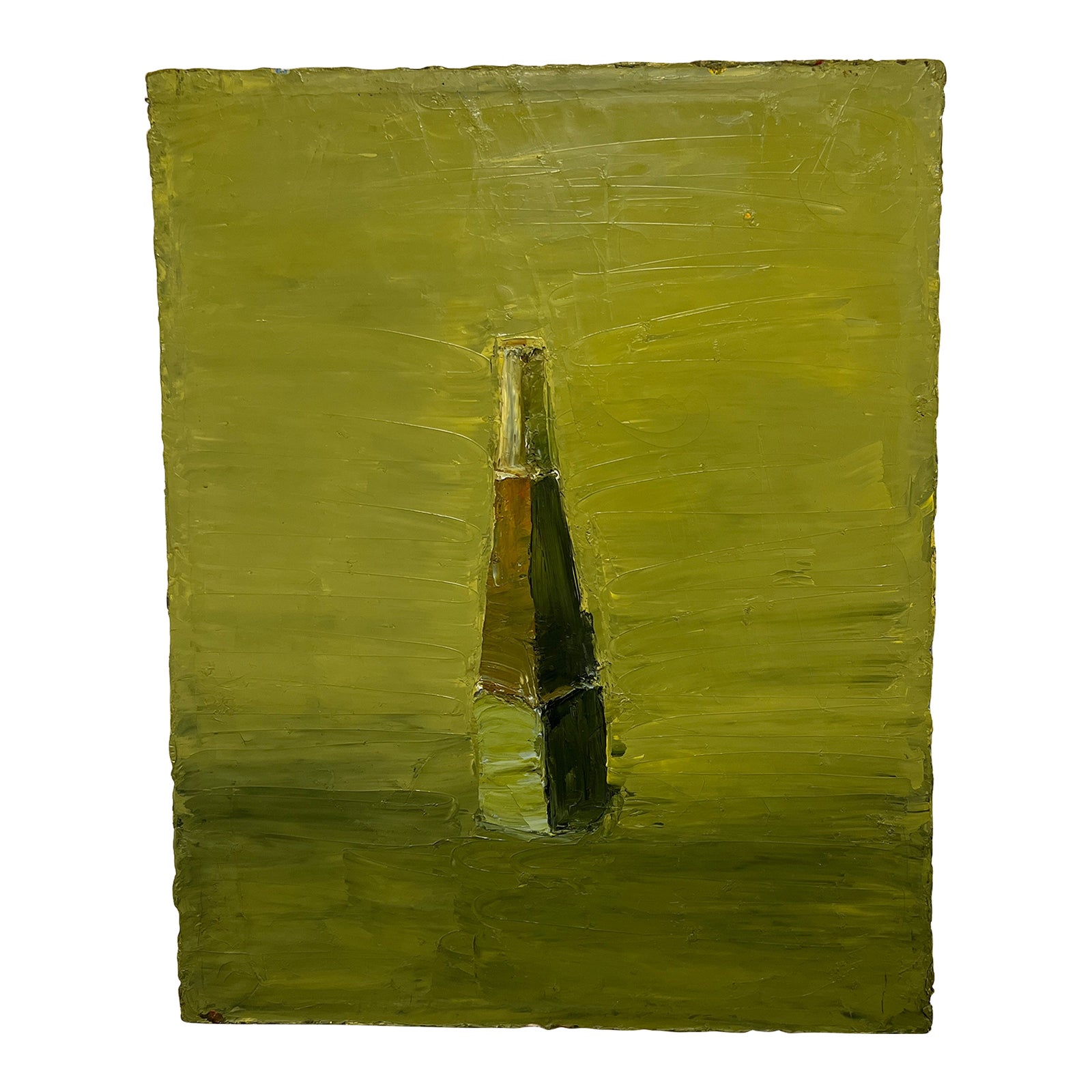 Vintage Oil Painting on Canvas of Bottle - Design Plus Gallery