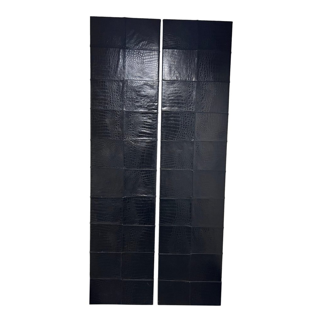 Fendi Embossed Crocodile Wall Panels, Pair - Design Plus Gallery