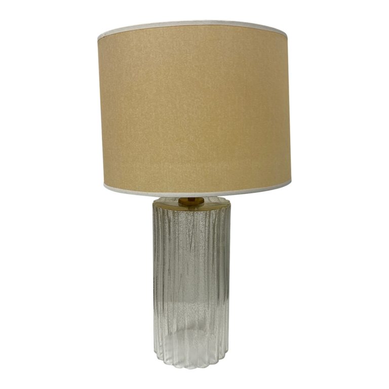 Contemporary Scalloped Glass Base Table Lamp - Design Plus Gallery