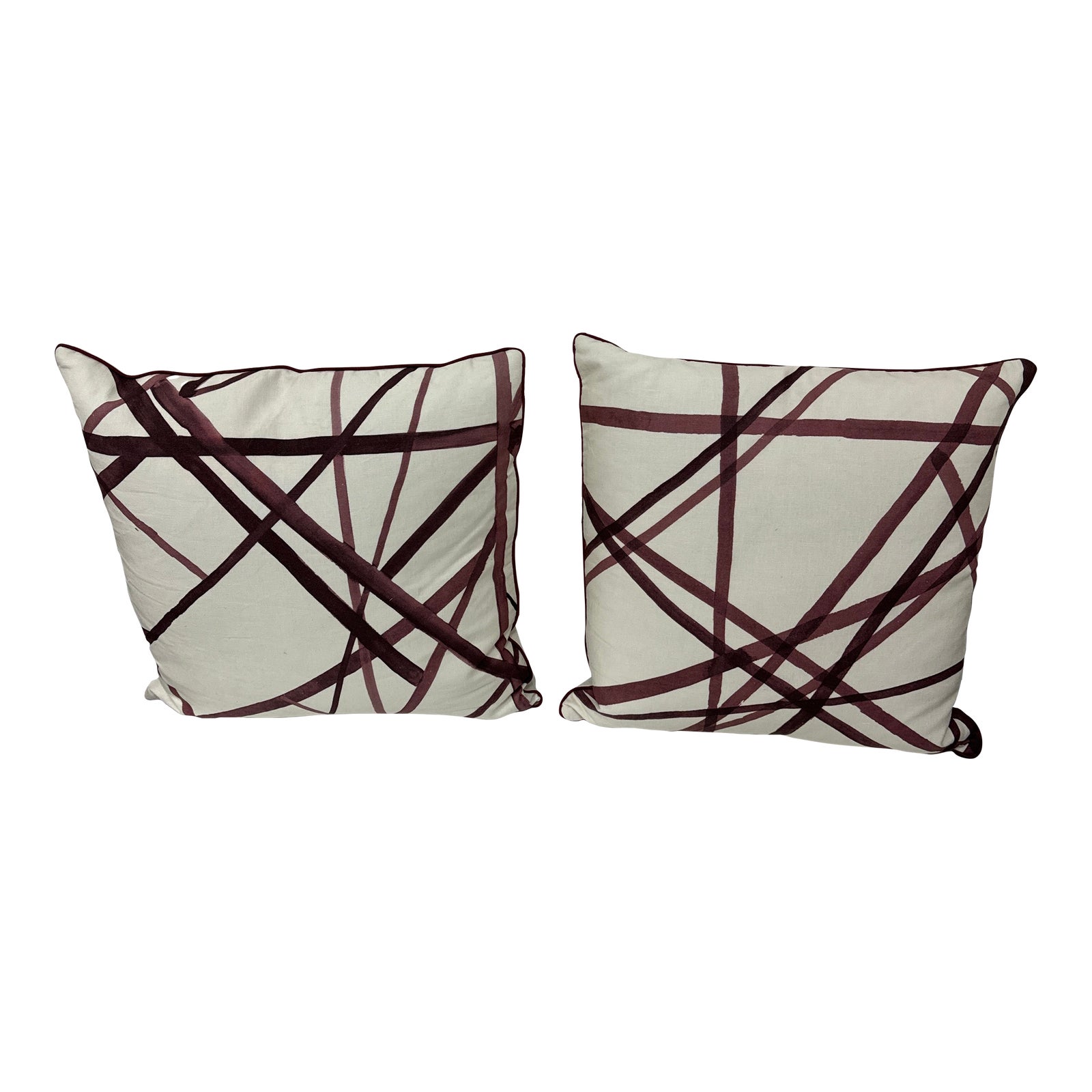 Loose Leaf Citron Throw Pillows, Set of Six | Design Plus Gallery