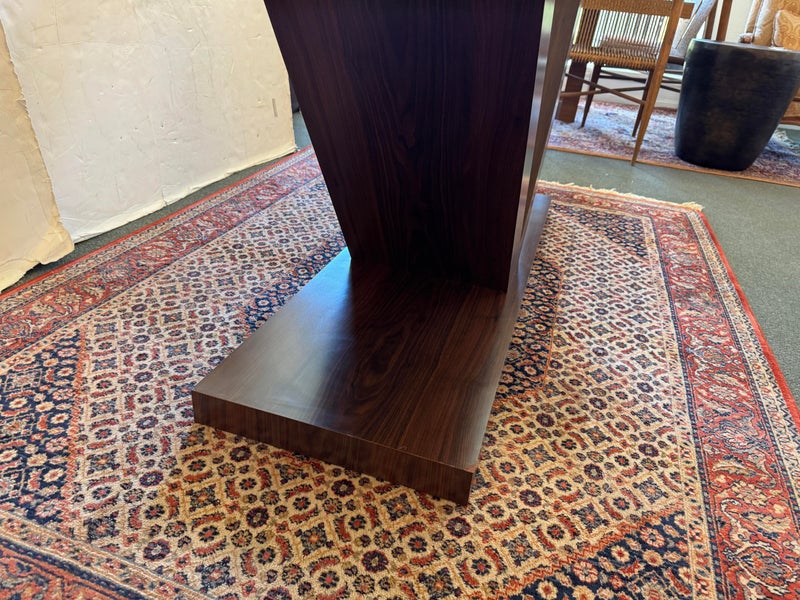 Custom Design V-Shape Base Wood + Glass Dining Table. Original Price ...