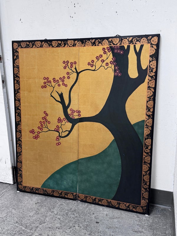 Vintage Japanese Showa Two-Panel Screen | Design Plus Gallery