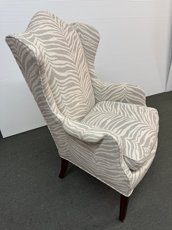 Custom Design Wingback Zebra Print Arm Chair - Design Plus Gallery