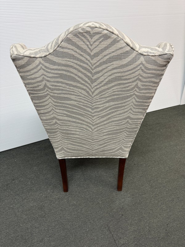 Custom Design Wingback Zebra Print Arm Chair - Design Plus Gallery
