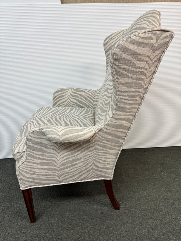 Custom Design Wingback Zebra Print Arm Chair | Design Plus Gallery