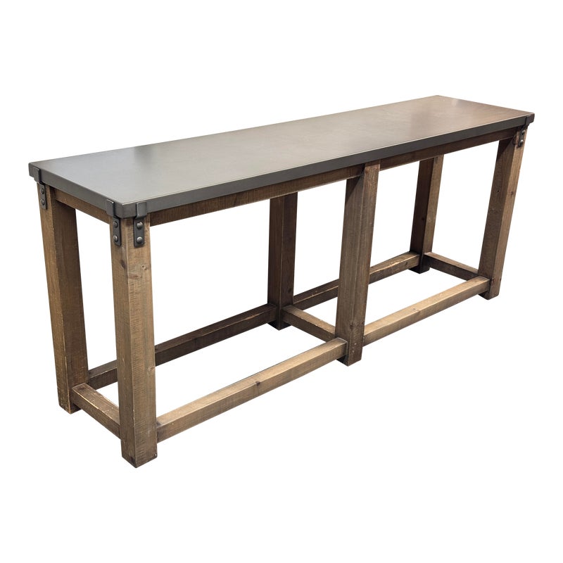 Restoration Hardware Zinc Top Reclaimed Wood Buffet Console. Original Price 1 800 Design Plus Gallery