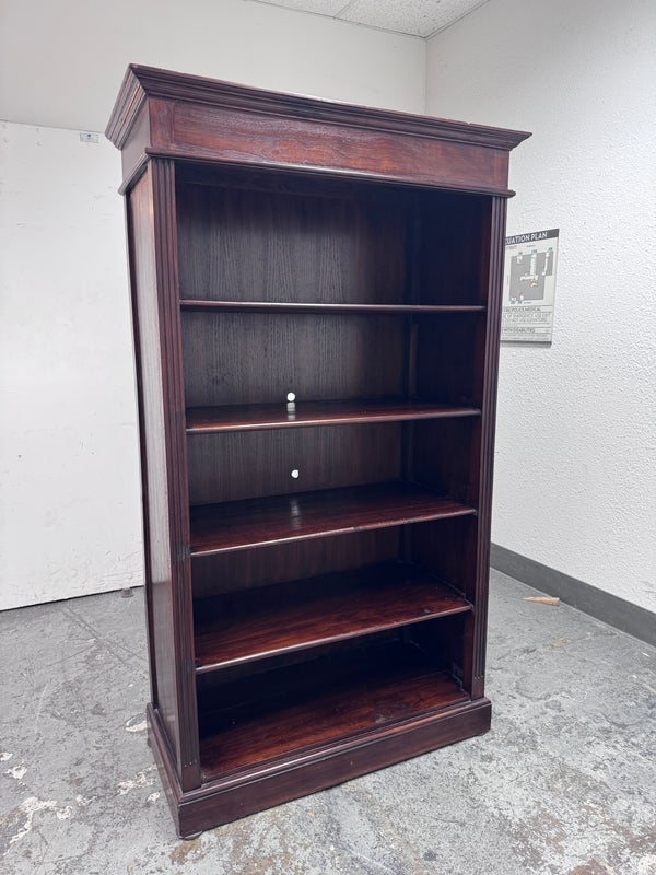 Traditional Dark Cherry Wood Finish Bookshelf - Design Plus Gallery