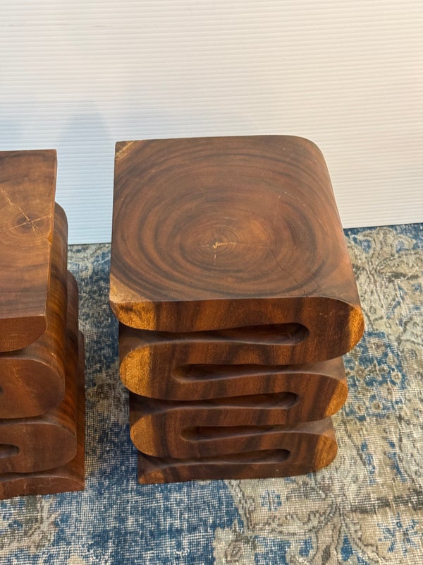 Haussmann Wood Wave Verve Accent Snakes Tables, a Pair. Original Price ...