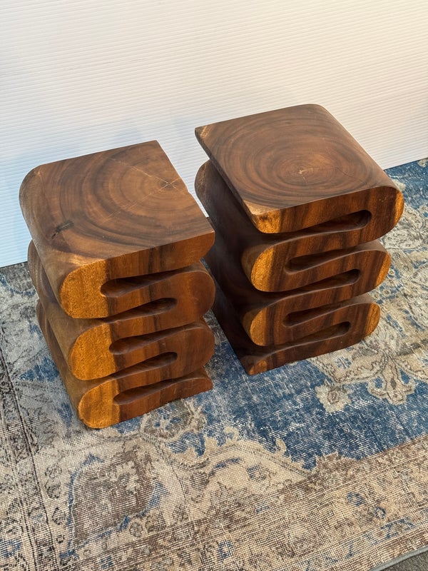 Haussmann Wood Wave Verve Accent Snakes Tables, a Pair. Original Price ...