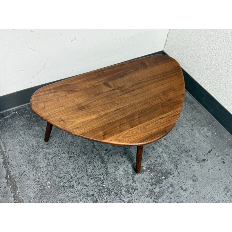Poly & Bark Forma Walnut Triangular Coffee Table - Design Plus Gallery