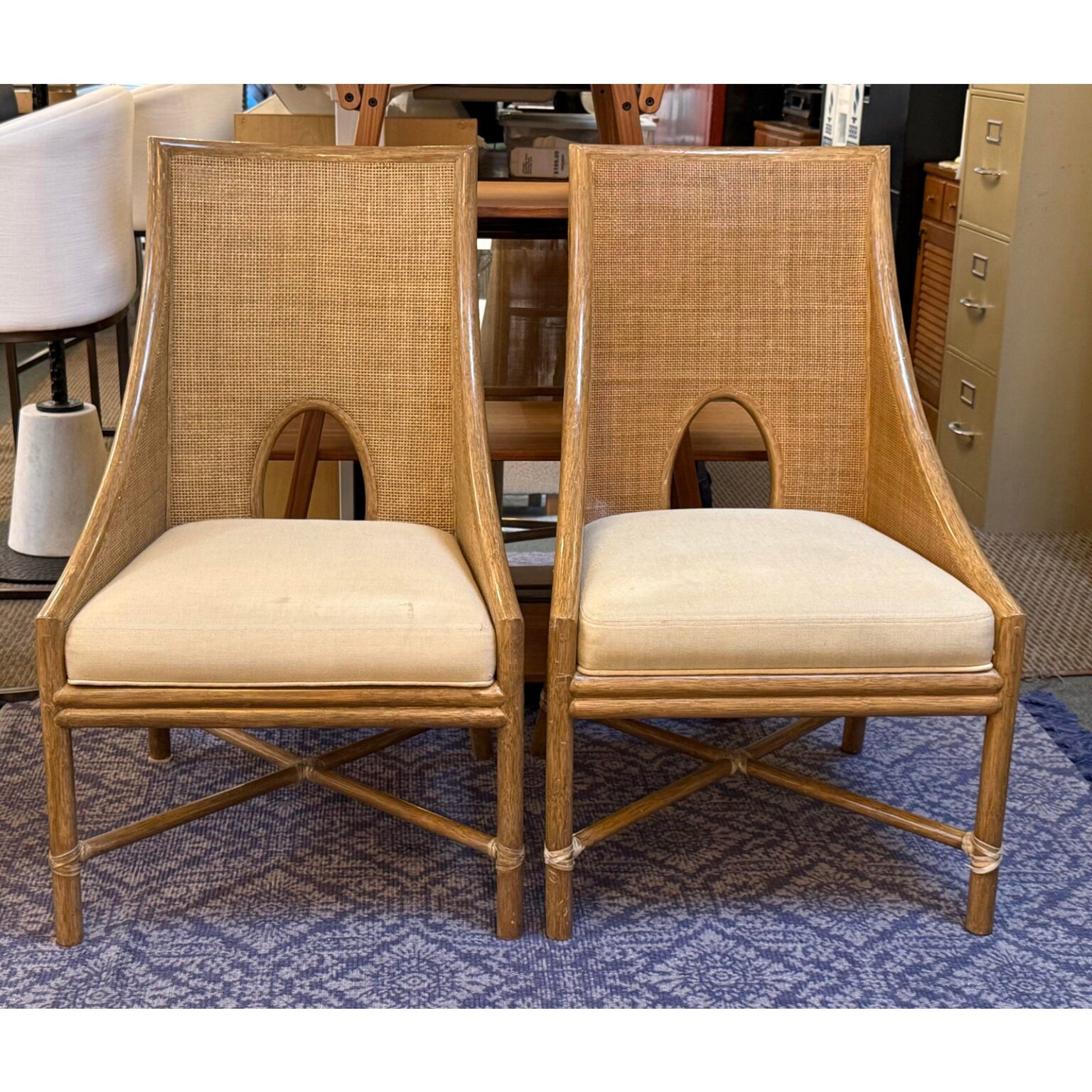 barbara-barry-for-mcguire-b-open-oval-caned-chairs-pair-6720 - Design ...