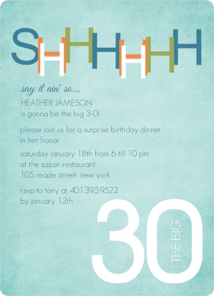 Surprise Birthday Party Invitation Green