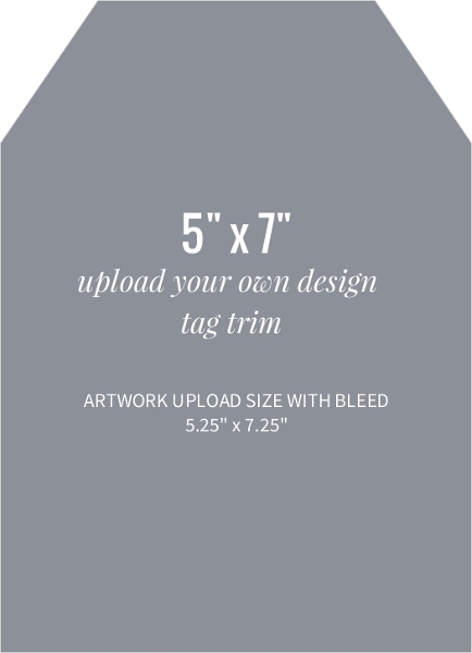 Upload Your Own Design 5x7 Tag Card | Upload Card Design