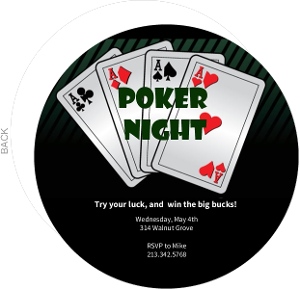Poker Night Invitations and Casino Party Invites