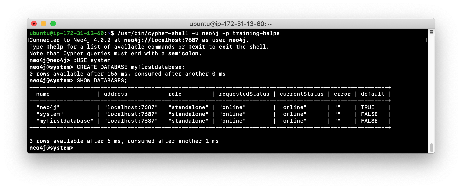 Using Cypher Shell To Manage Databases Neo4j Graph Database Platform