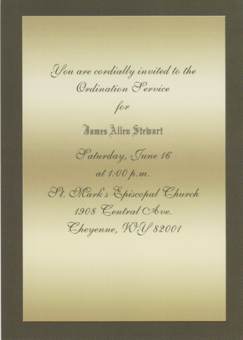 Deacon Ordination Invitation Letter