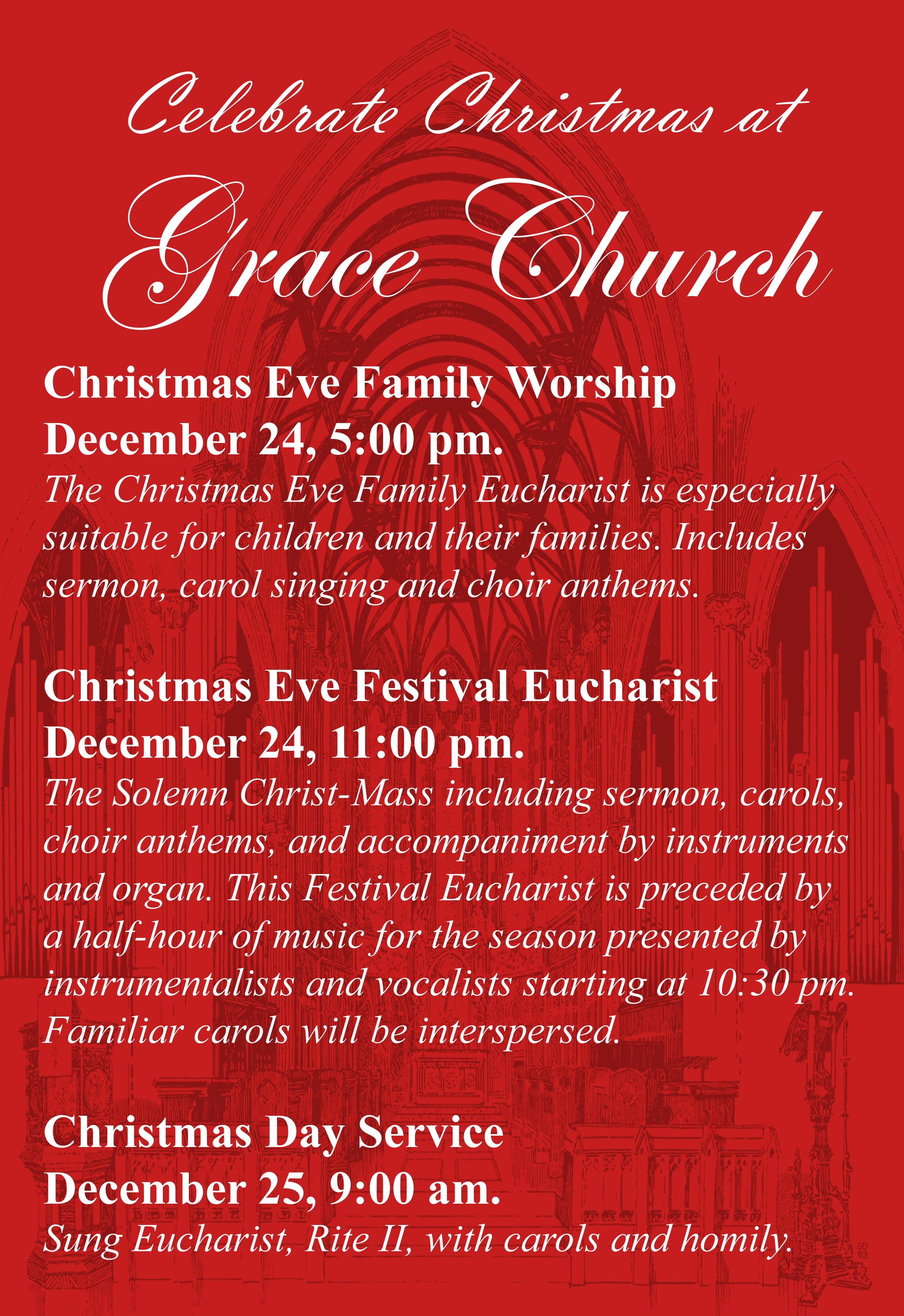Grace Church eNewsletter: Christmas Sevice Bulletins
