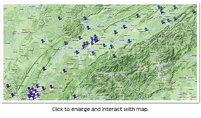 Epistopal Seminary Tennessee Mountains Map