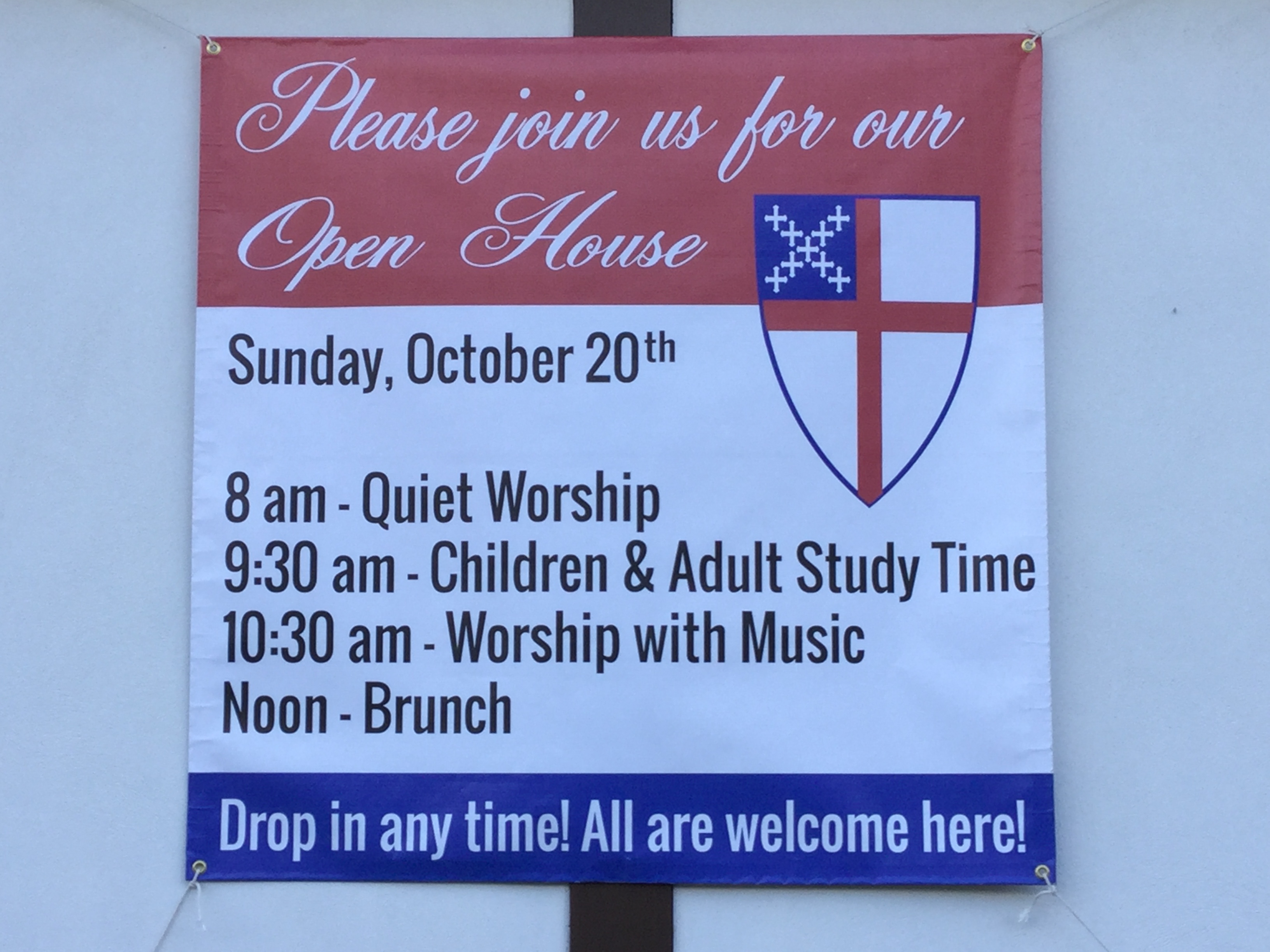 St lukes open house sign