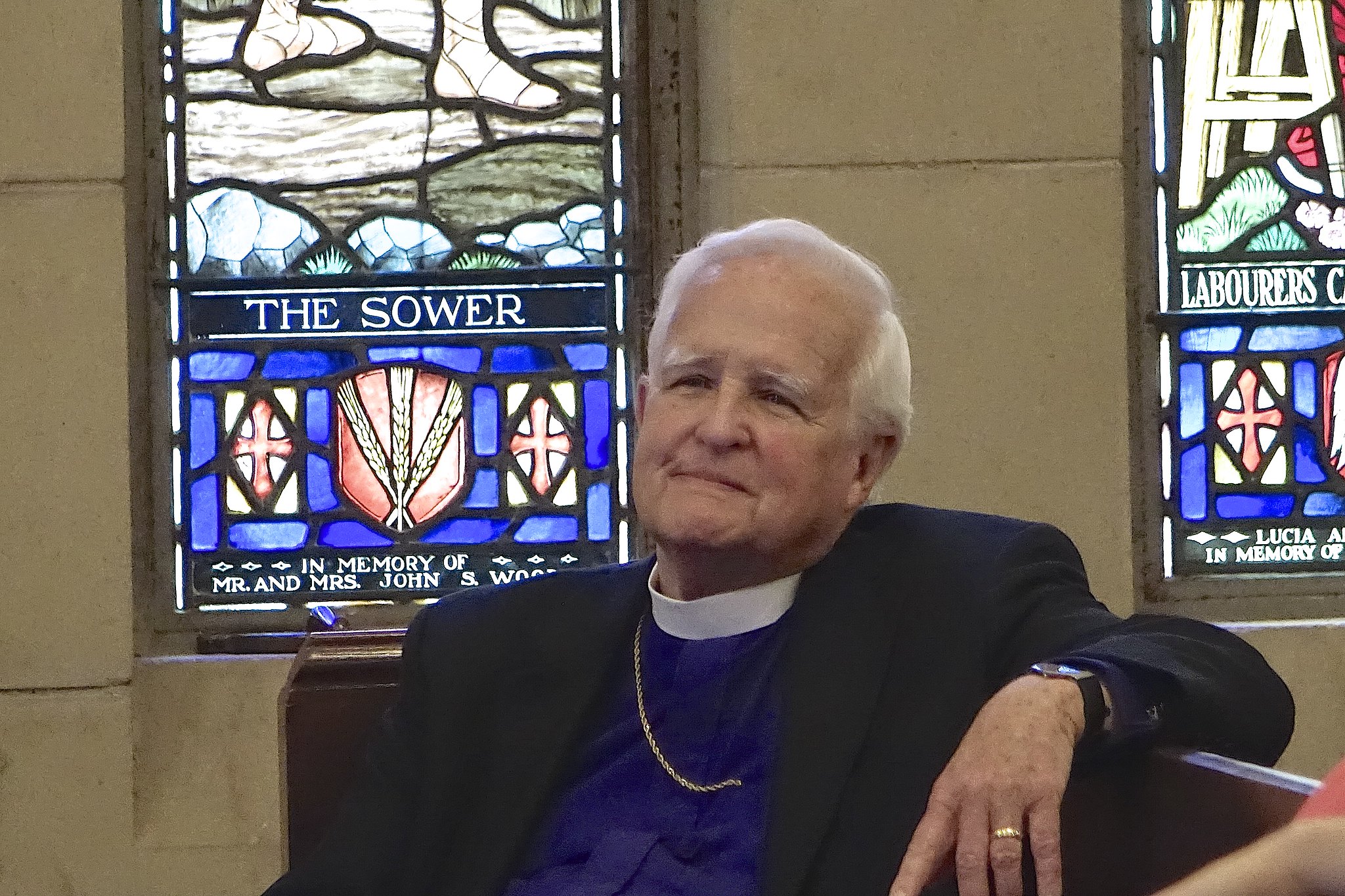 Sam hulsey and stained glass window