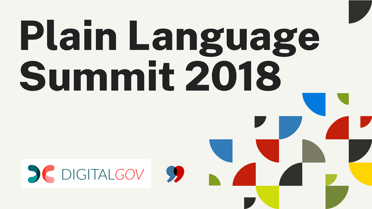 Plain Language Summit 2018 – Digital.gov