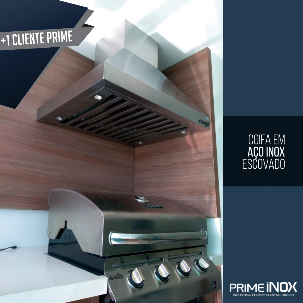 Coifa em Aço Inox Escovado - Prime Inox