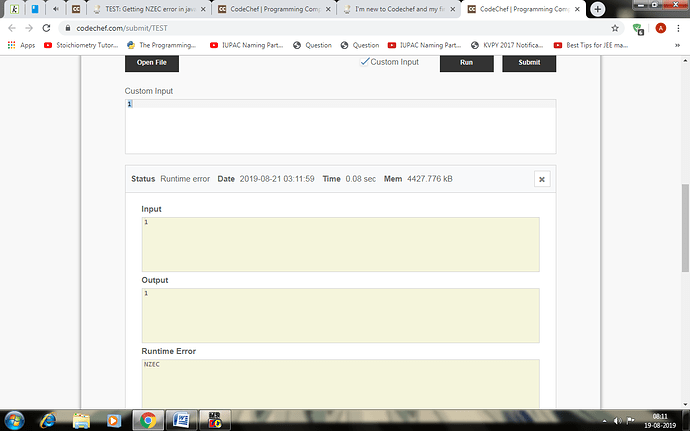 I'm new to Codechef and my first program https://www.codechef.com ...