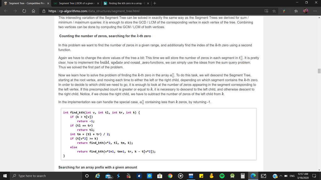Kth Zero in an array - CodeChef Discuss