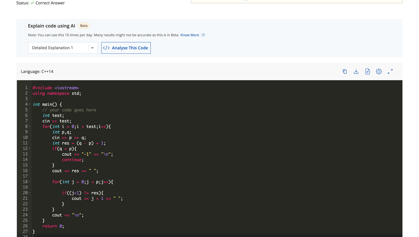 New Feature - Explain code using AI - announcement - CodeChef Discuss