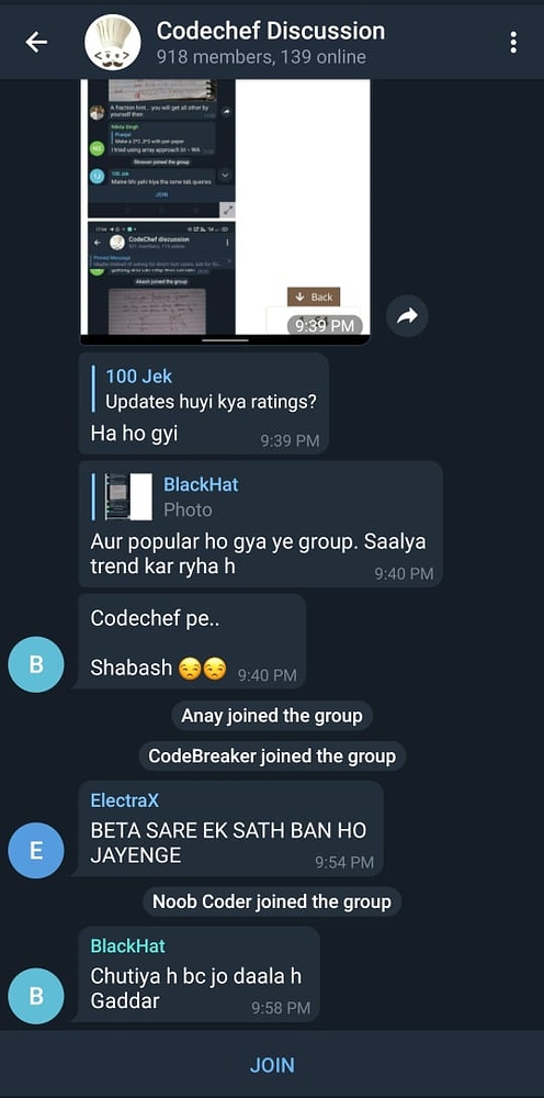 Cheating on telegram groups - CodeChef Discuss