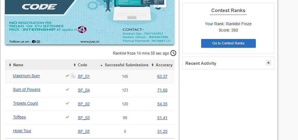 Private Contest - CodeChef Discuss
