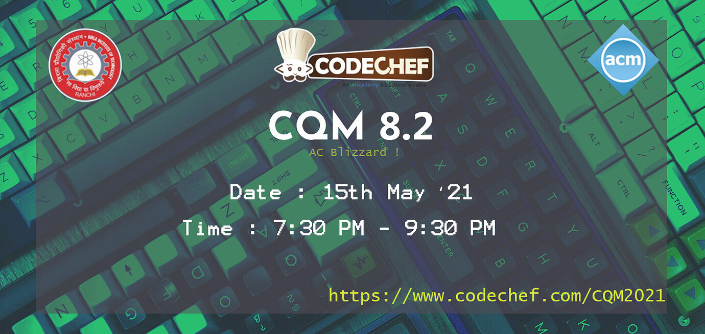 Invitation to CQM 8.2 - general - CodeChef Discuss