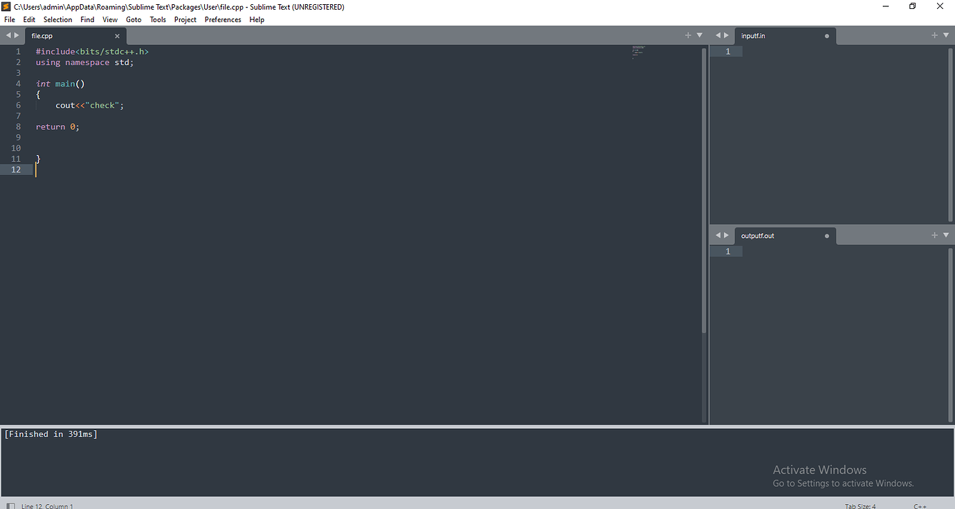 My Sublime Text Is Not Showing Any Output Just Showing Finished Time Help Codechef Discuss