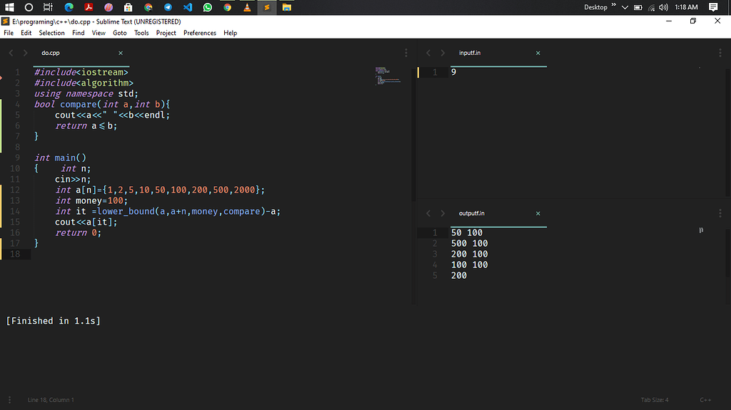 Custom Comparator In Lower bound Stl Function In C Help 