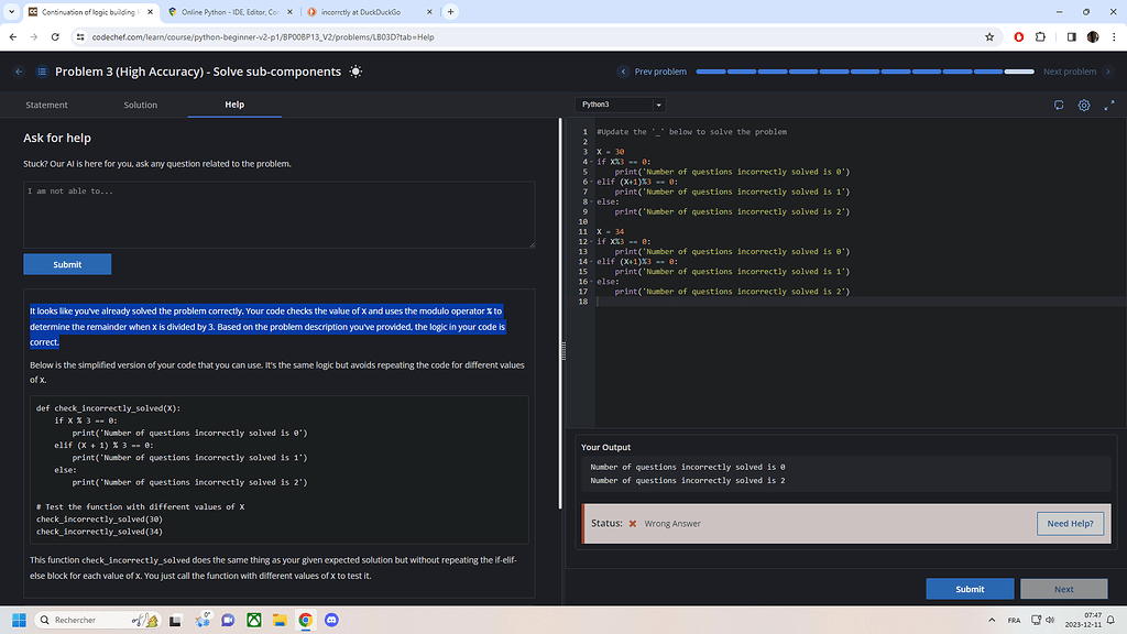 I can't finish the problem - bug reports - CodeChef Discuss