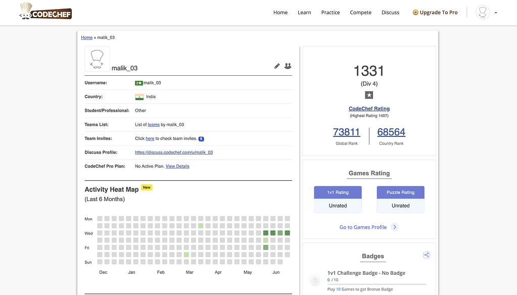 No Updation Of The Rating On The Profile Bug Reports Codechef Discuss