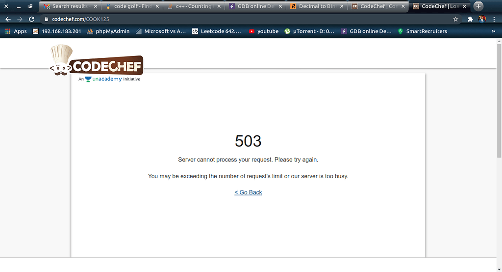 Server down - CodeChef Discuss